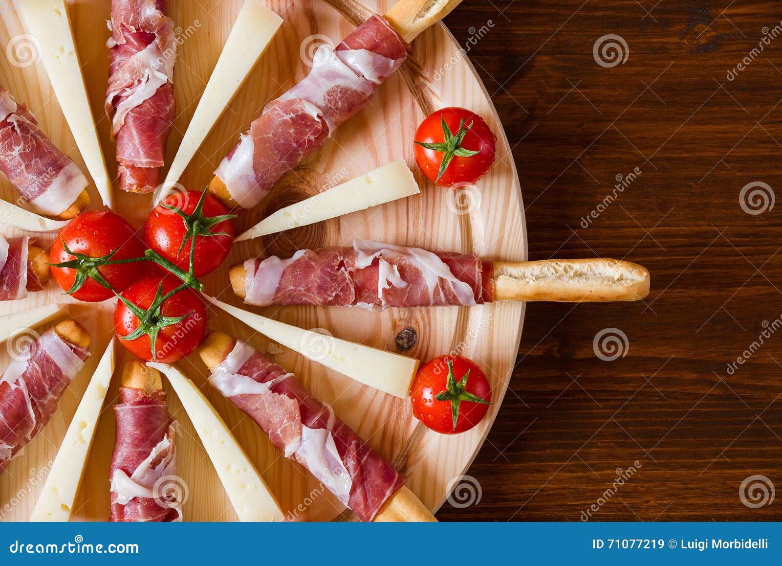 Close Up of a Typical Italian Cutting Board Stock Image - Image of ...
