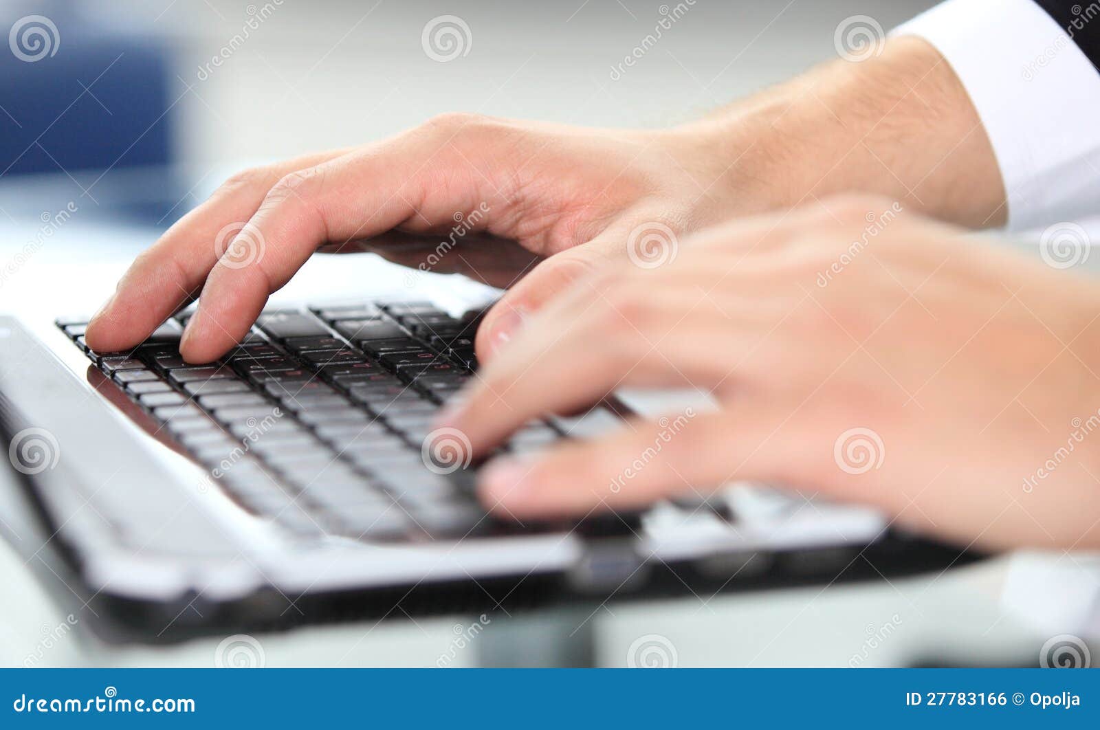 Close-up of typing hands stock photo. Image of communicate - 27783166