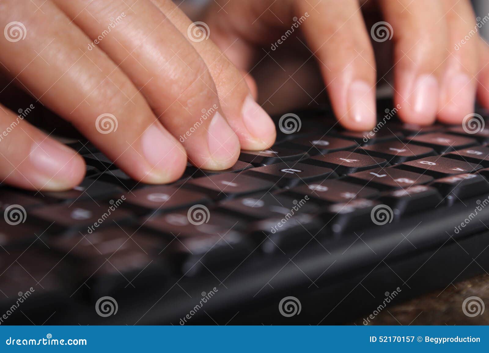 Close-up of Typing Male Hands Stock Image - Image of electronics ...
