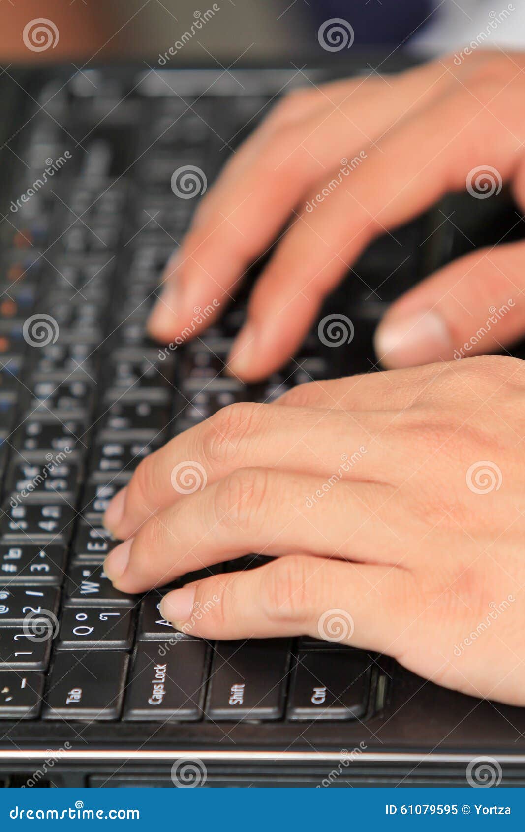 Close-up of Typing Male Hands Stock Image - Image of business ...