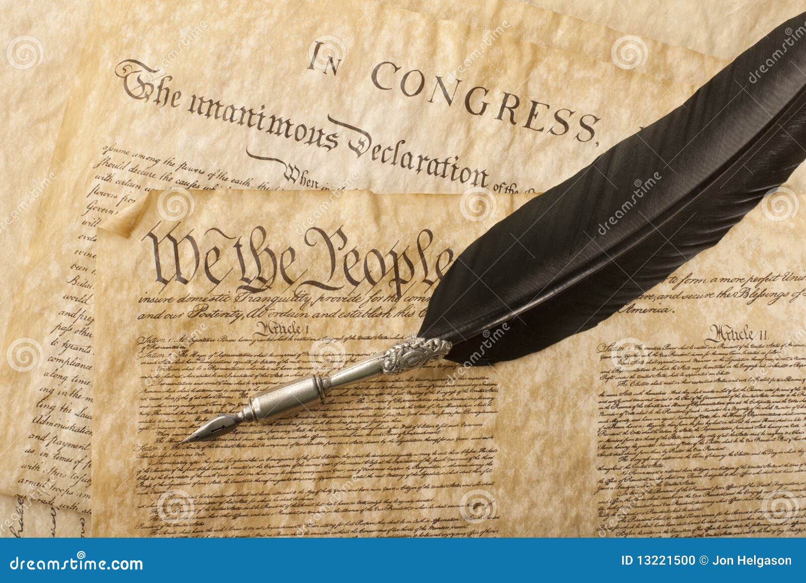 Close-up of the U.S. Constitution Stock Photo - Image of america ...