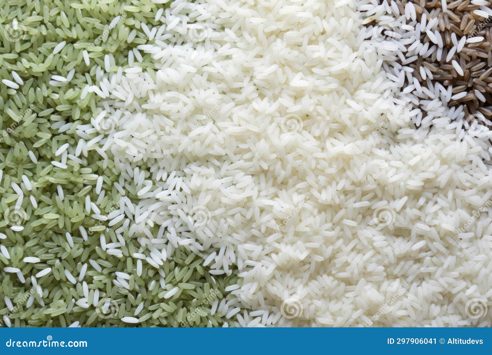 Close-up of Uncooked Rice Spread Across a Flat Surface Stock Image ...