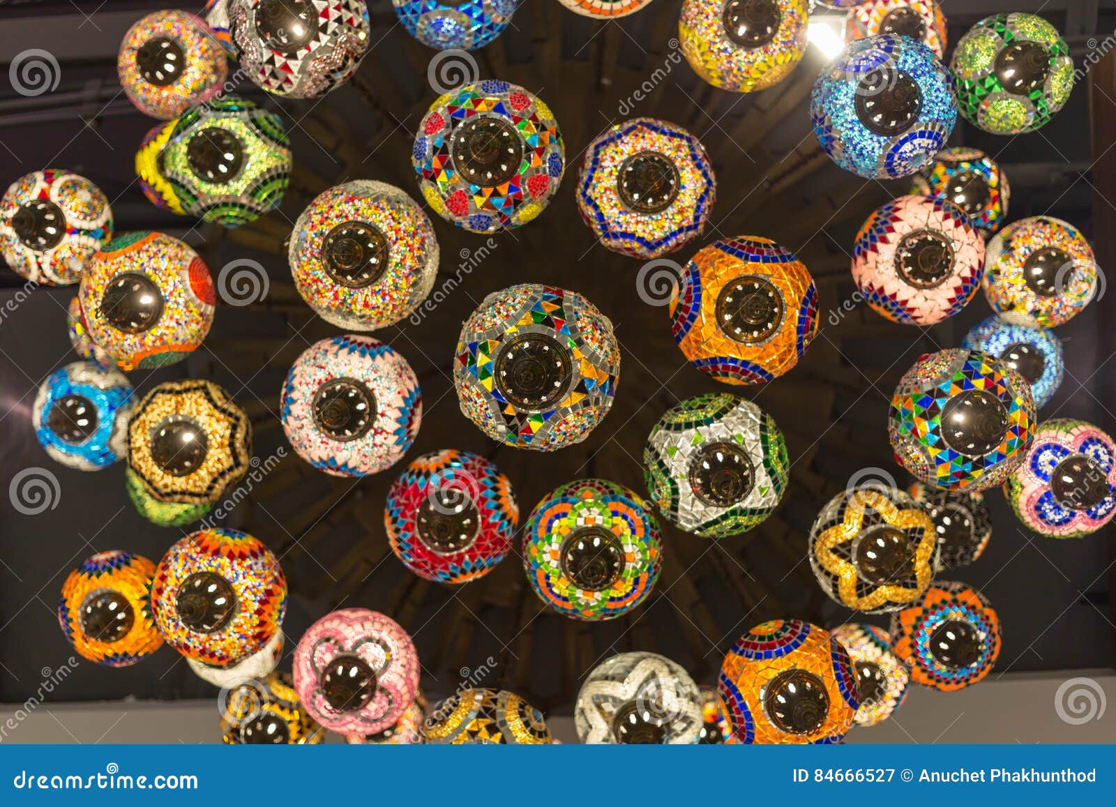 Close Up and Under of Beautiful Color Arabian Lamp. Stock Image - Image ...