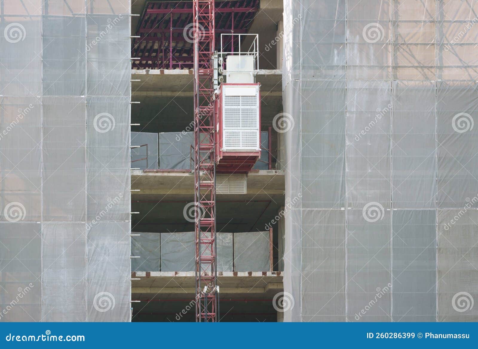 Close-up Underconstruction Site Cover Safety Sheet Panel Modern ...