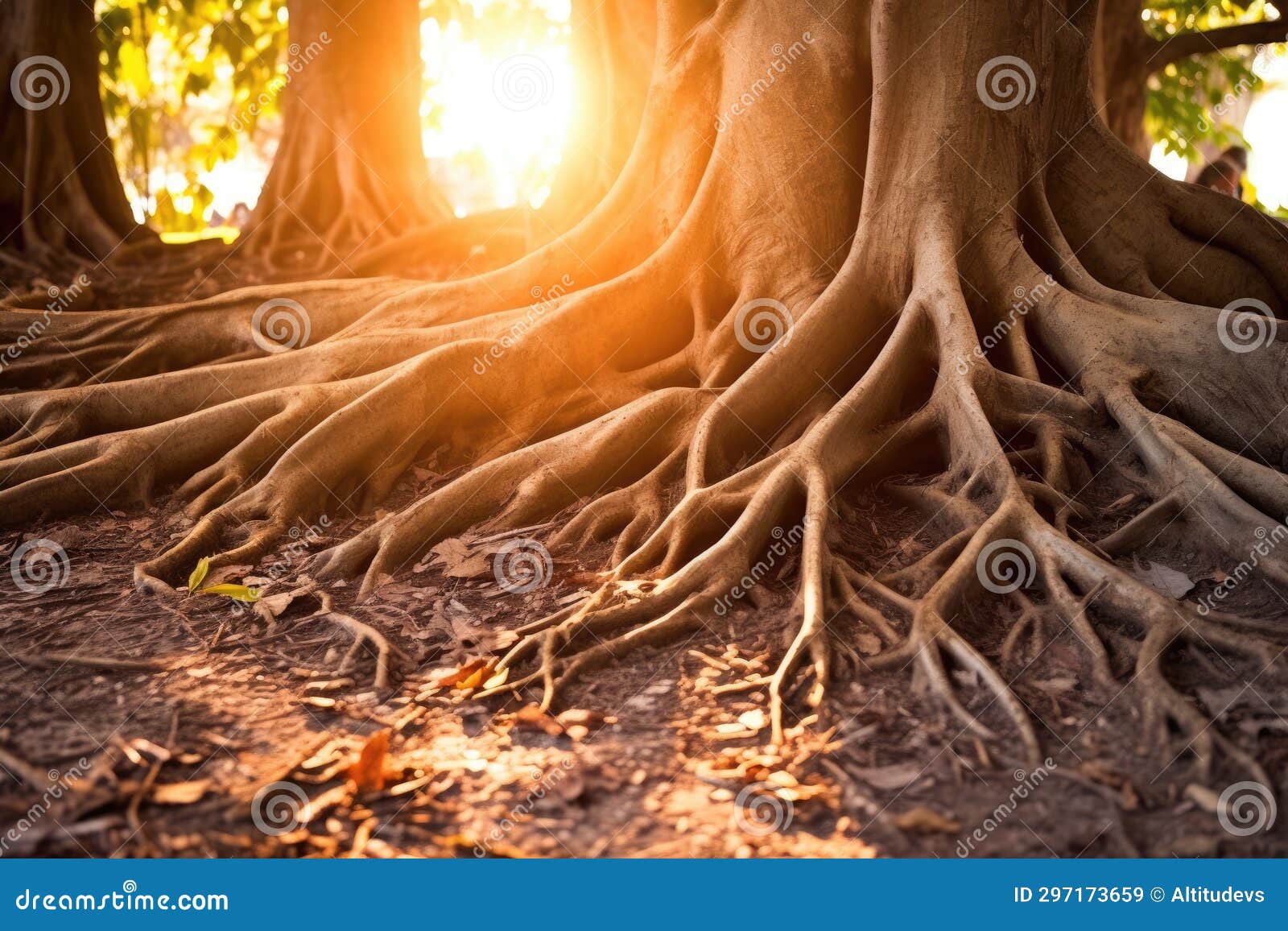 Close-up of Underground Tree Roots in Light Stock Image - Image of ...