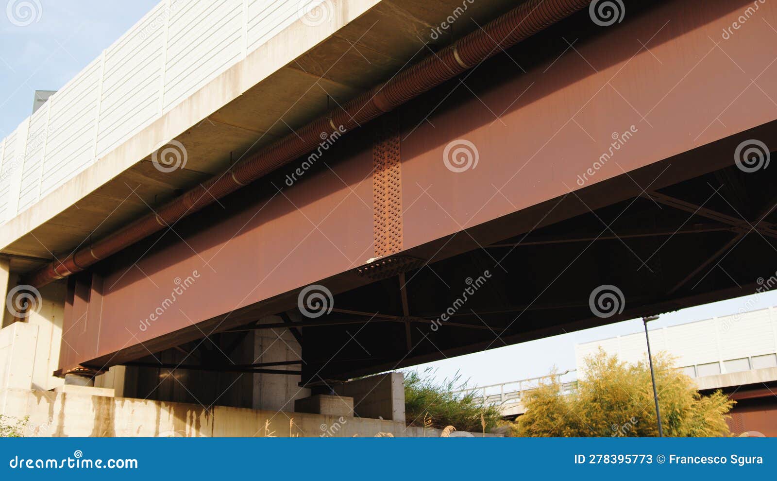 Underneath a Bridge. Top View Stock Image - Image of steel, frame ...