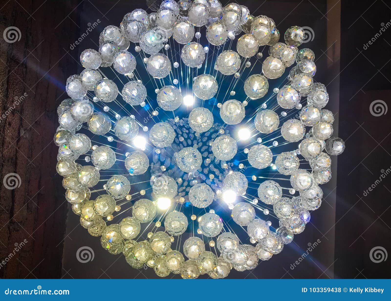 Glowing Atomic Nucleus Sphere Light Fixture Stock Photo - Image of ...