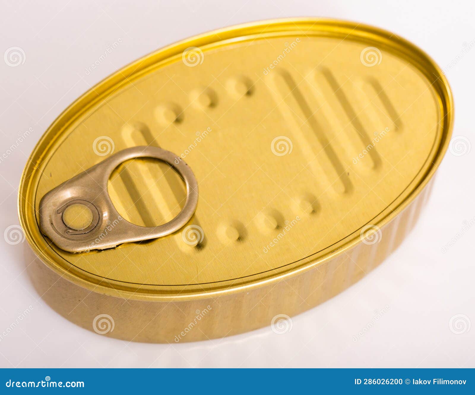 Unlabeled yellow tin can stock photo. Image of surface - 286026200