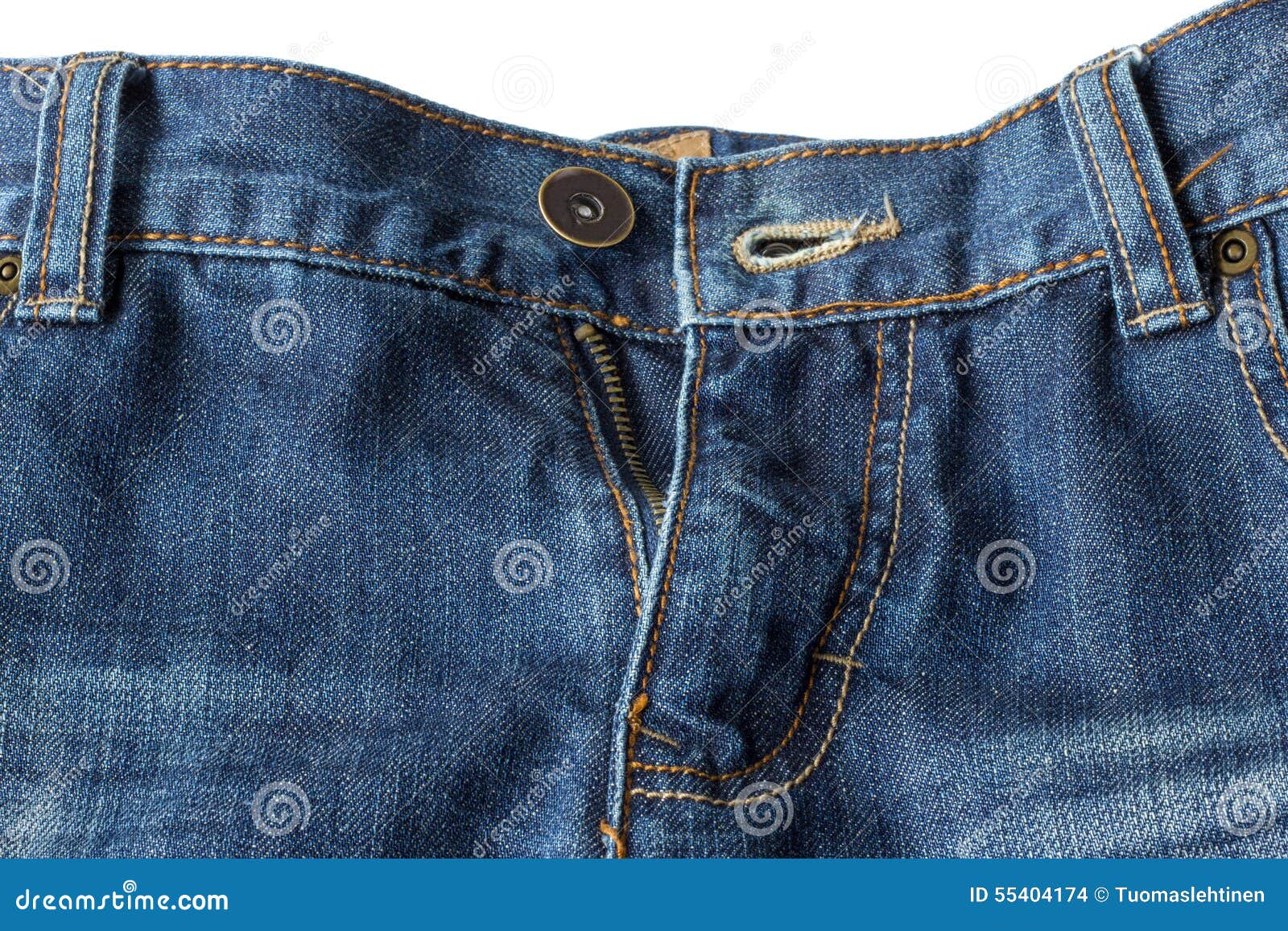 Close-up of Unzipped and Unbuttoned Blue Jeans Stock Photo - Image of ...