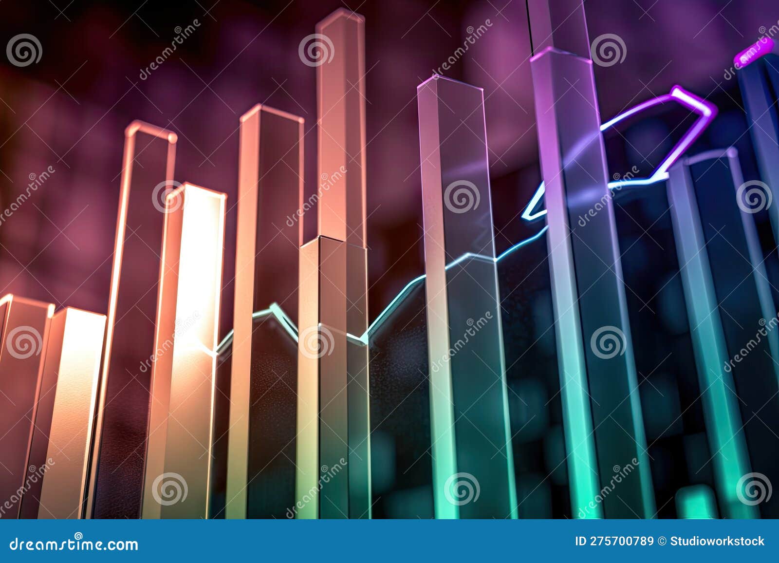 Close-up of Upward-trending Bar Chart, with Numbers and Labels Visible ...