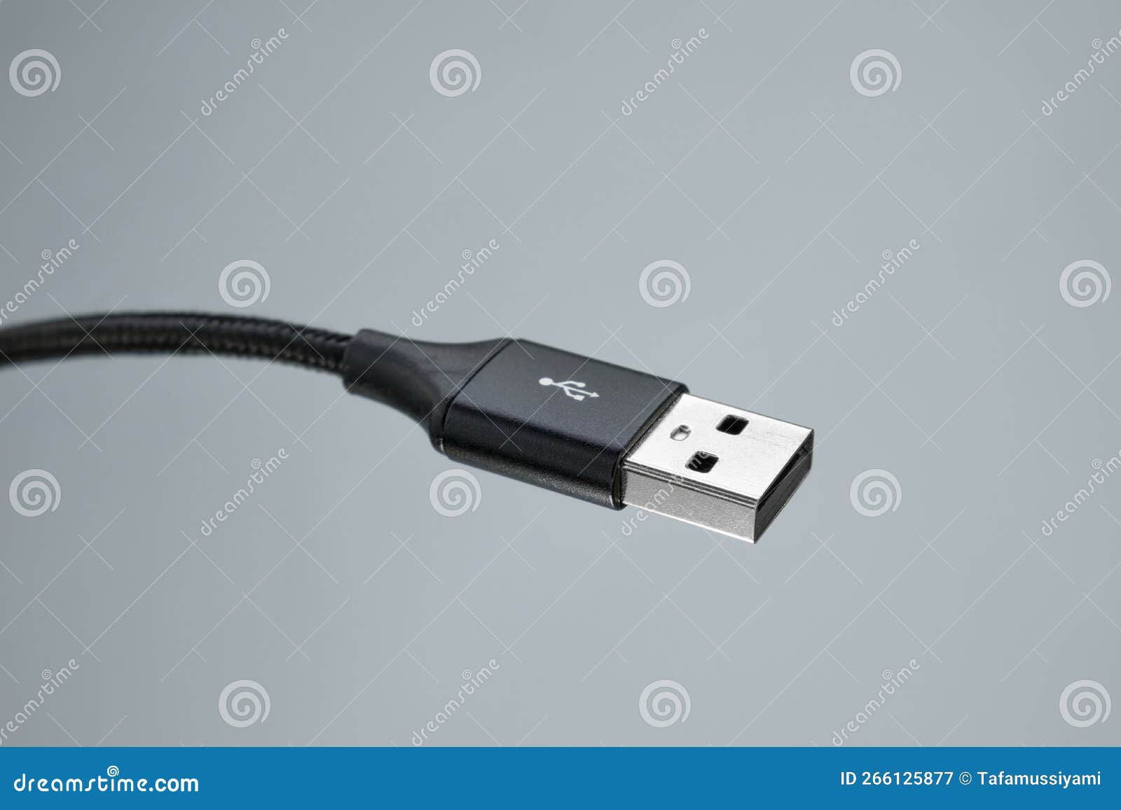 Close-up USB Cable Connector on Gray Background Stock Image - Image of ...