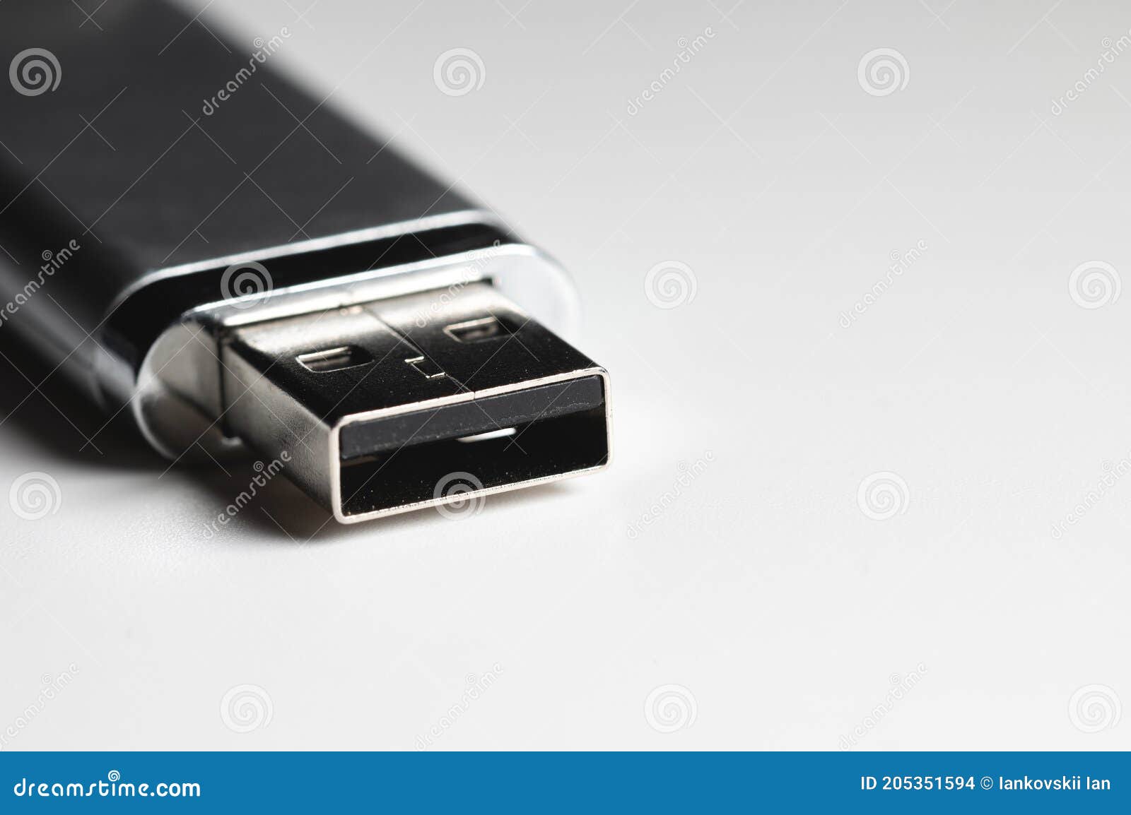 Close-up USB Flash Drive. Close-up on Gray Gradient Background Stock ...
