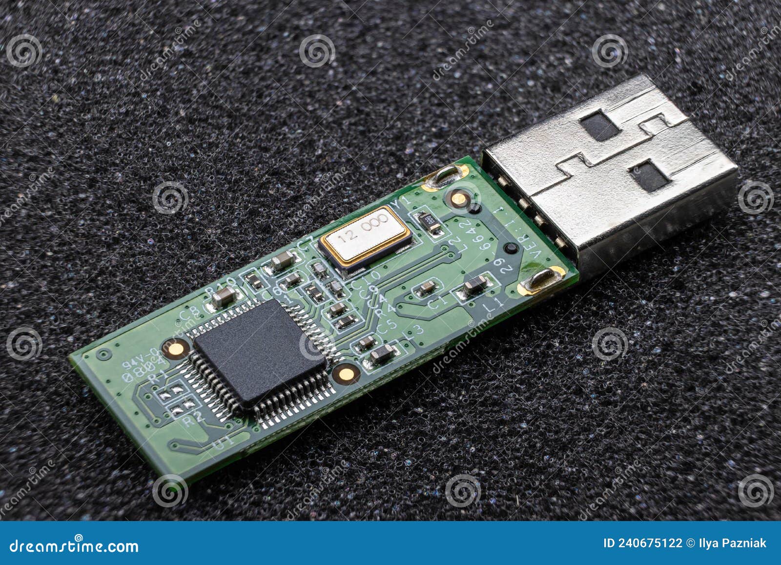 Close Up of Usb Module Electronic Board with Microchip and Smd Stock ...
