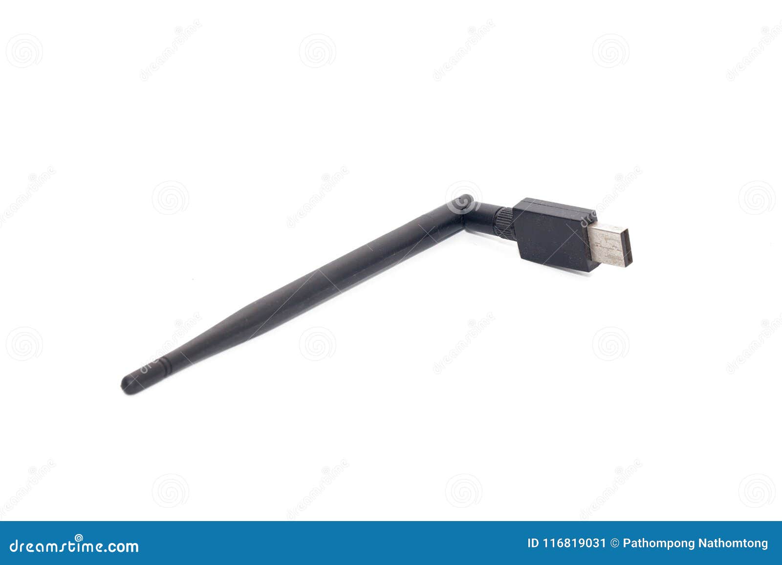 Usb Wireless Adapter on White Background Stock Image - Image of ...