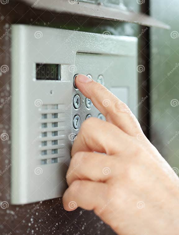 Close-up of using intercom stock photo. Image of equipment - 20013756