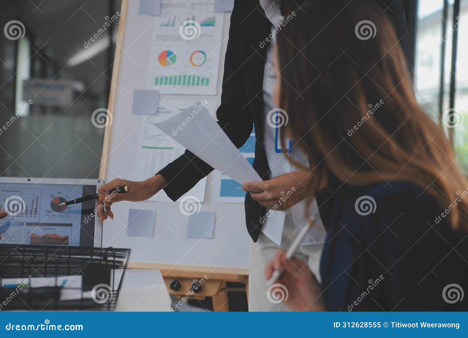 Close Up Ux Developer And Ui Designer Use Augmented Reality Brainstorming About Mobile App