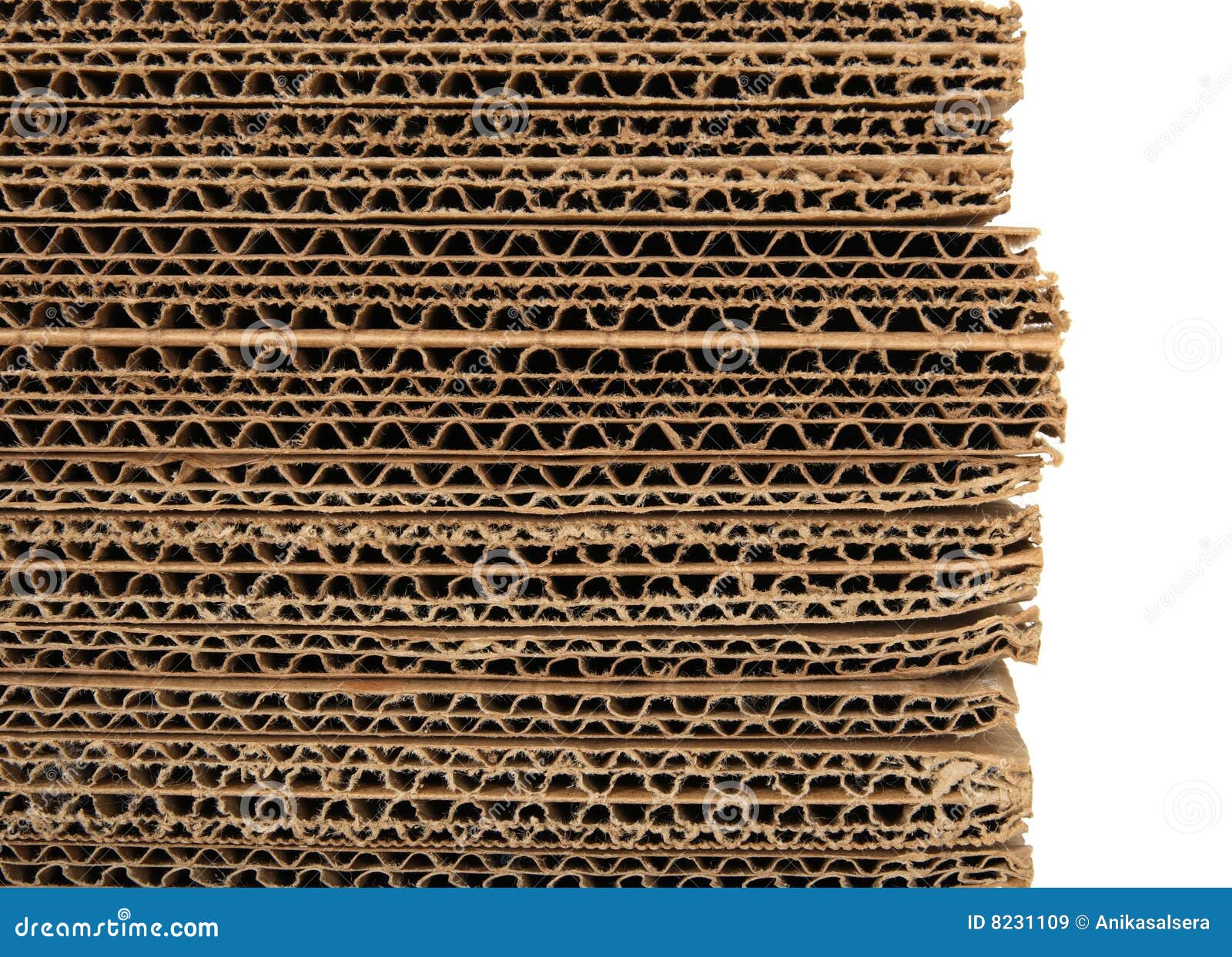 Close-up Van Gestapeld Golfkarton Stock Afbeelding - Image of lijnen ...