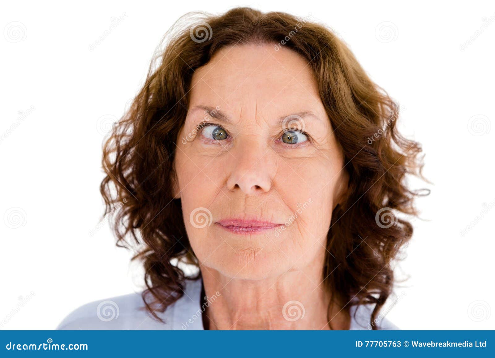 Close-up van schele vrouw stock afbeelding. Image of pret - 77705763