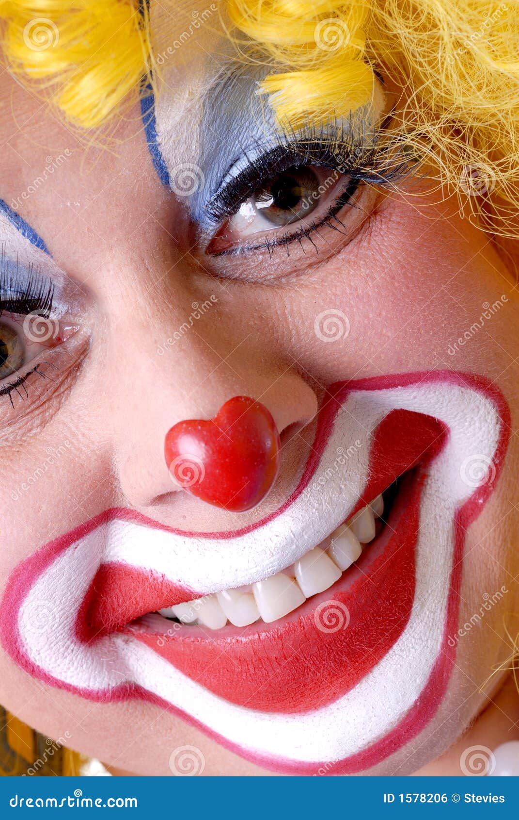 Close-up Van Vrouwelijke Clown Stock Foto - Image of verjaardag ...