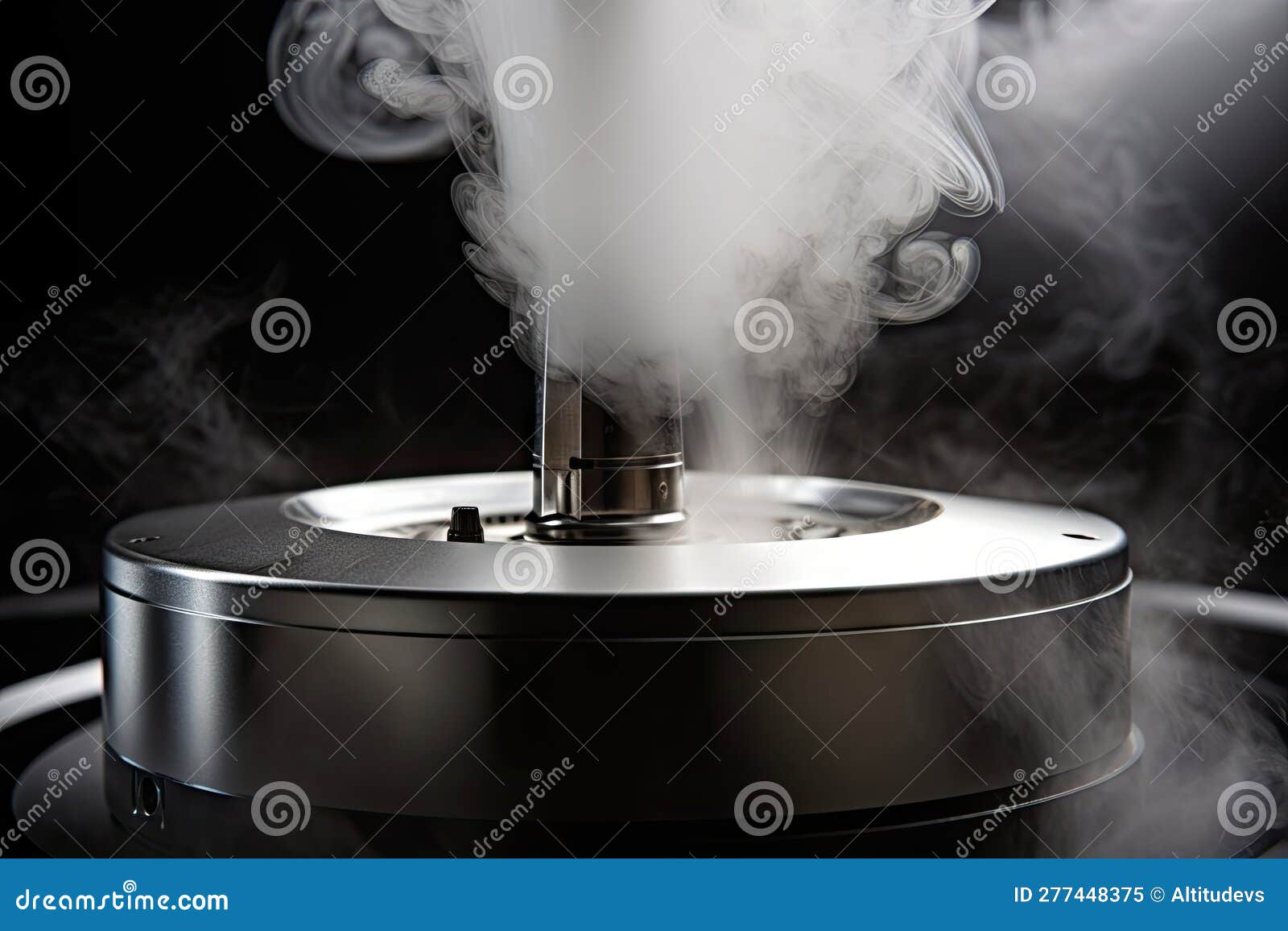 Close-up of Vaporizer, with Visible Mist and Steam Stock Illustration ...
