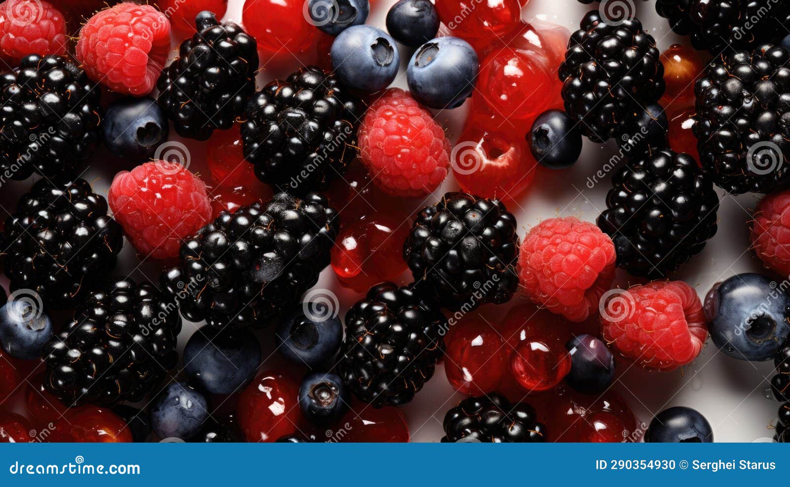 A Close Up of a Variety of Berries, AI Stock Photo - Image of eating ...
