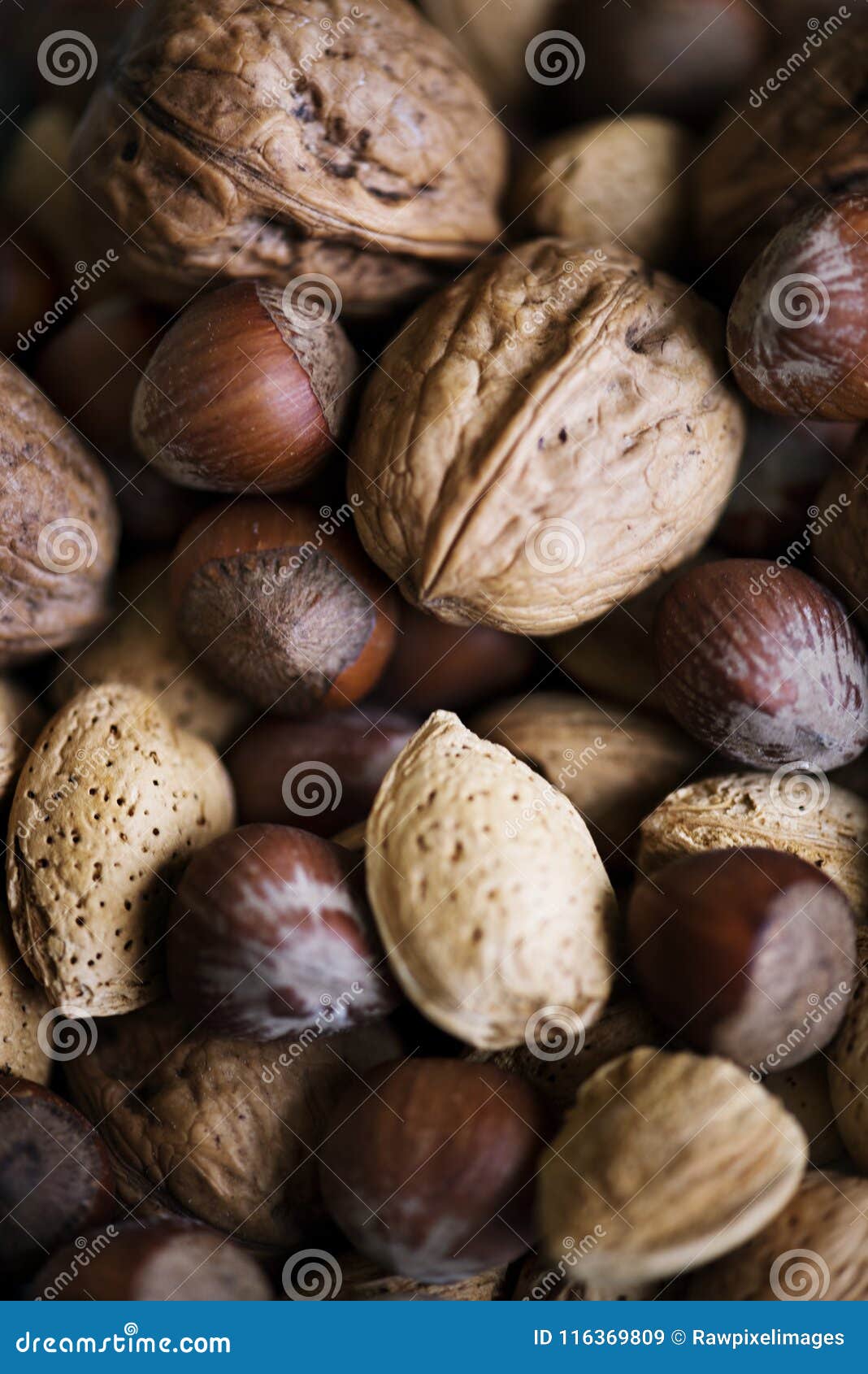 Close Up of Variety of Nuts Stock Image - Image of luxury, facial ...