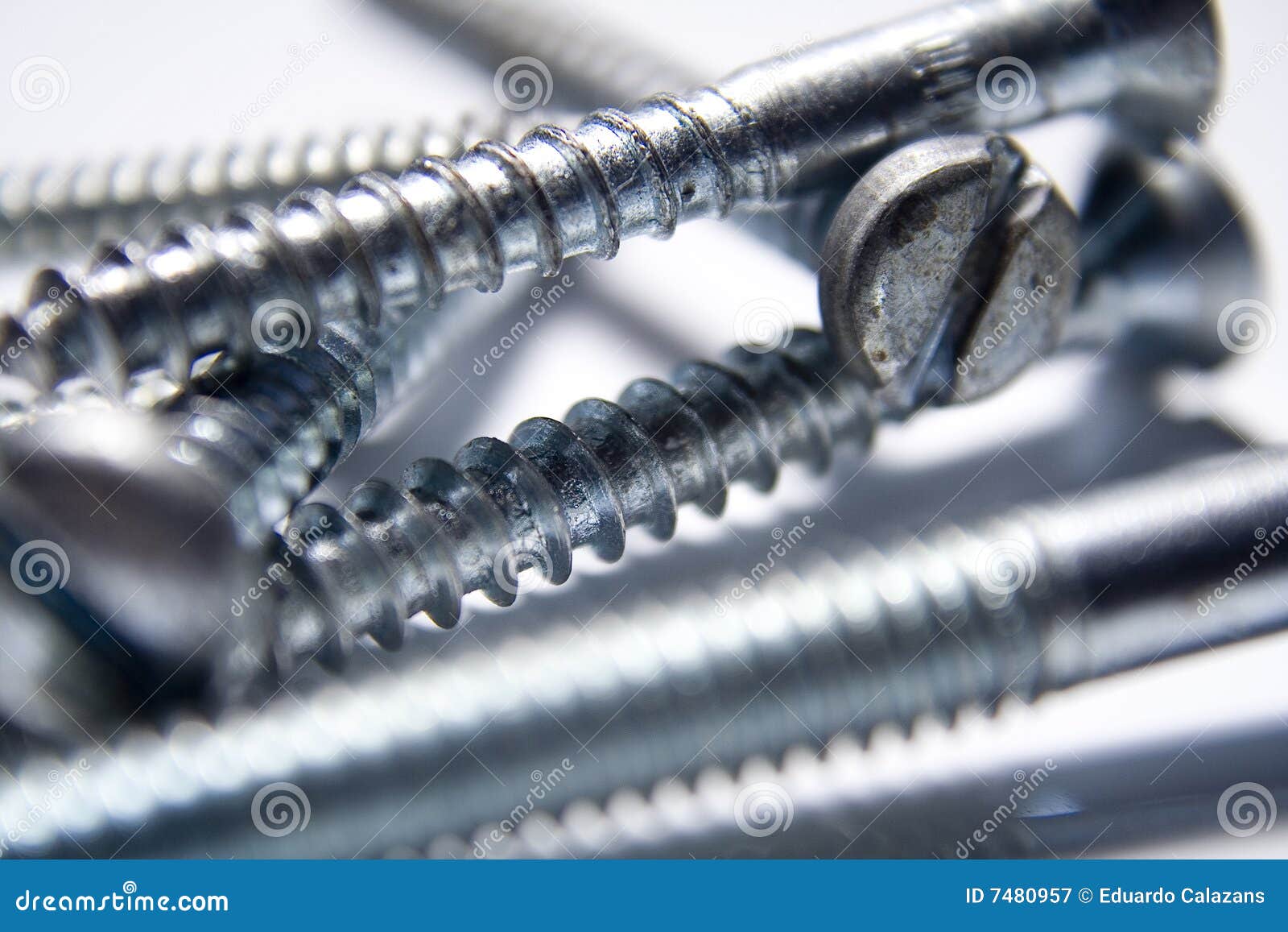 Close-up of Various Bolts and Screws Stock Illustration - Illustration ...