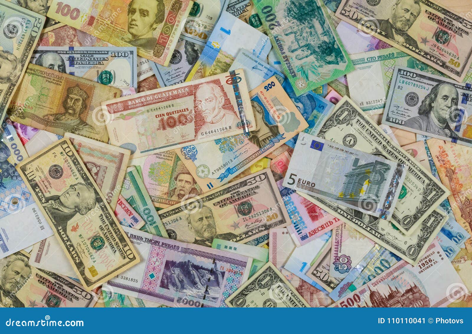 Background of Banknotes from Different Countries Stock Image - Image of ...