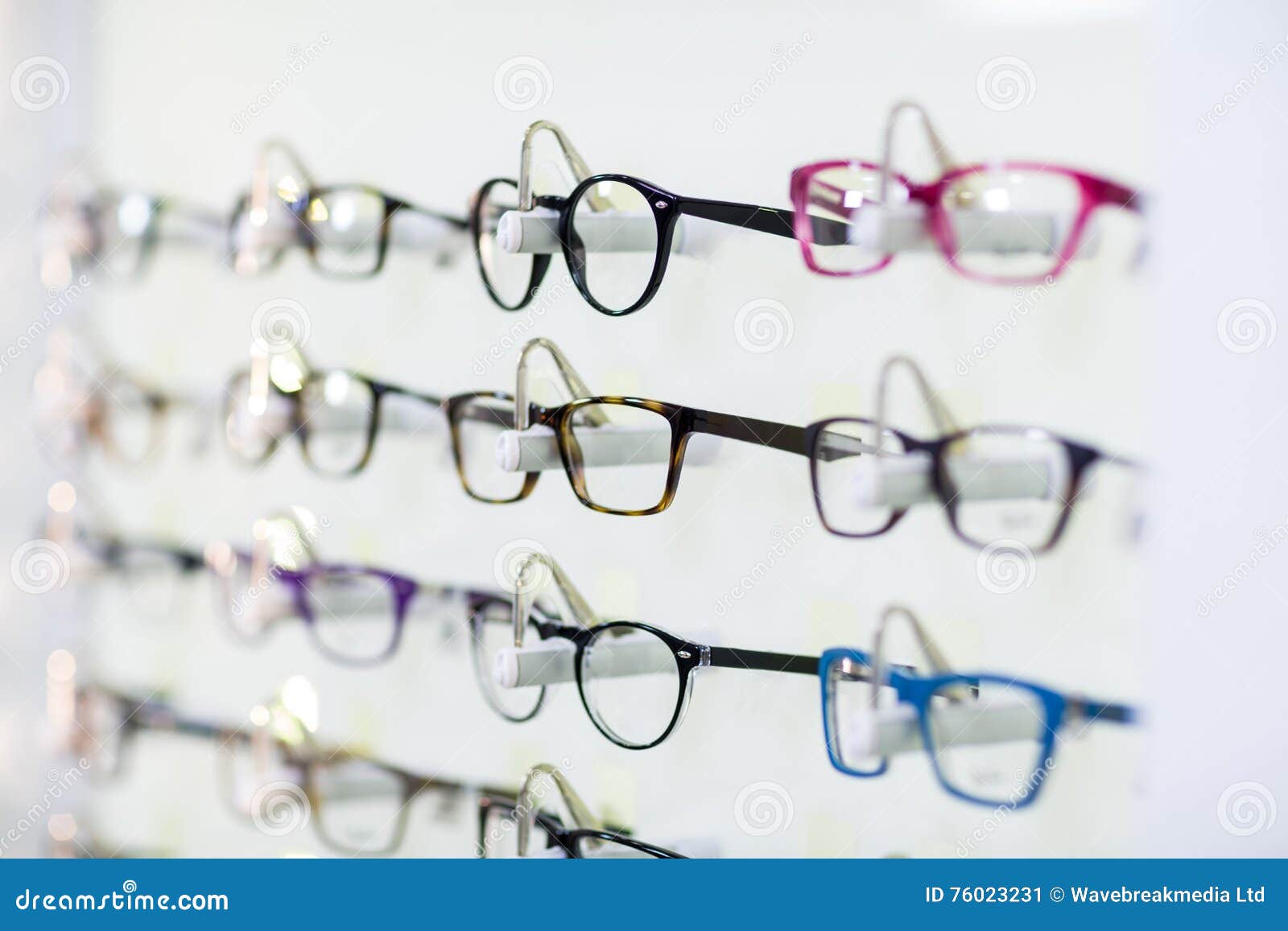 Close-up of Various Spectacles on Display Stock Image - Image of ...