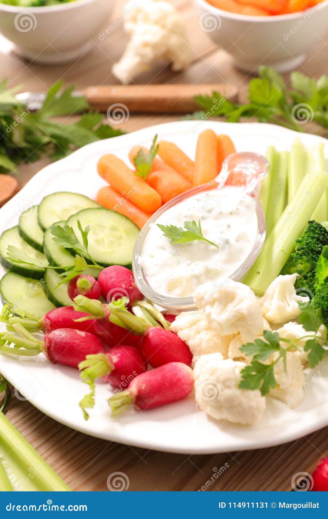 Vegetable stick and sauce stock image. Image of healthy - 114911131