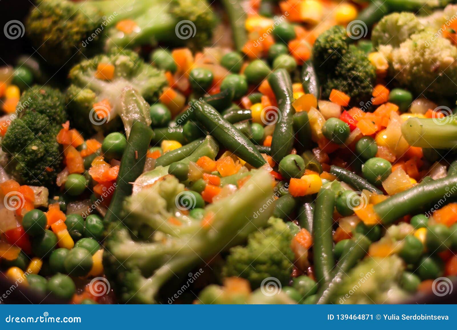 Close-up of Vegetables with Spices in the Cooking Process Stock Image ...