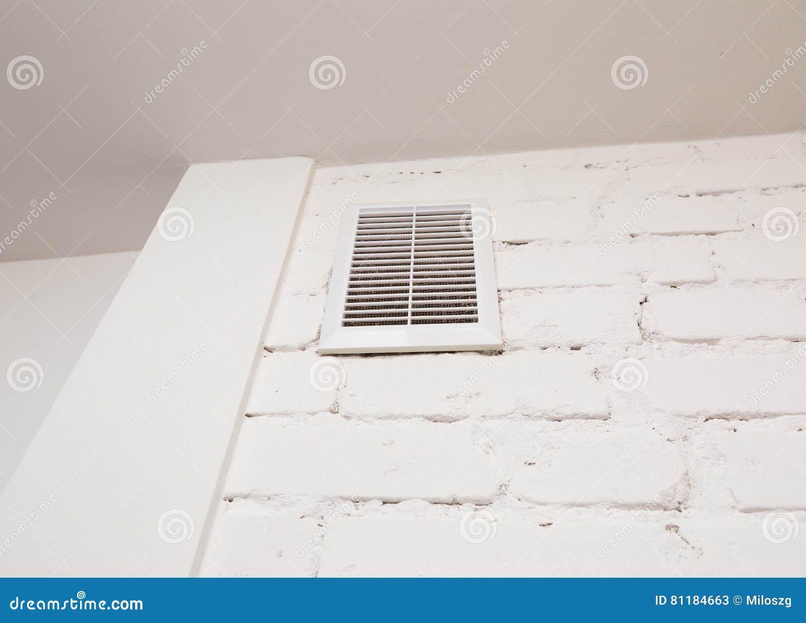 Close Up of Vent on the White Wall Stock Image - Image of grid, outflow ...