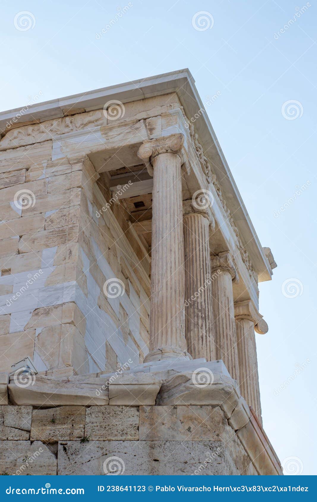 Close Up Vertical View of Parthenon Temple at the Acropolis Stock Image ...