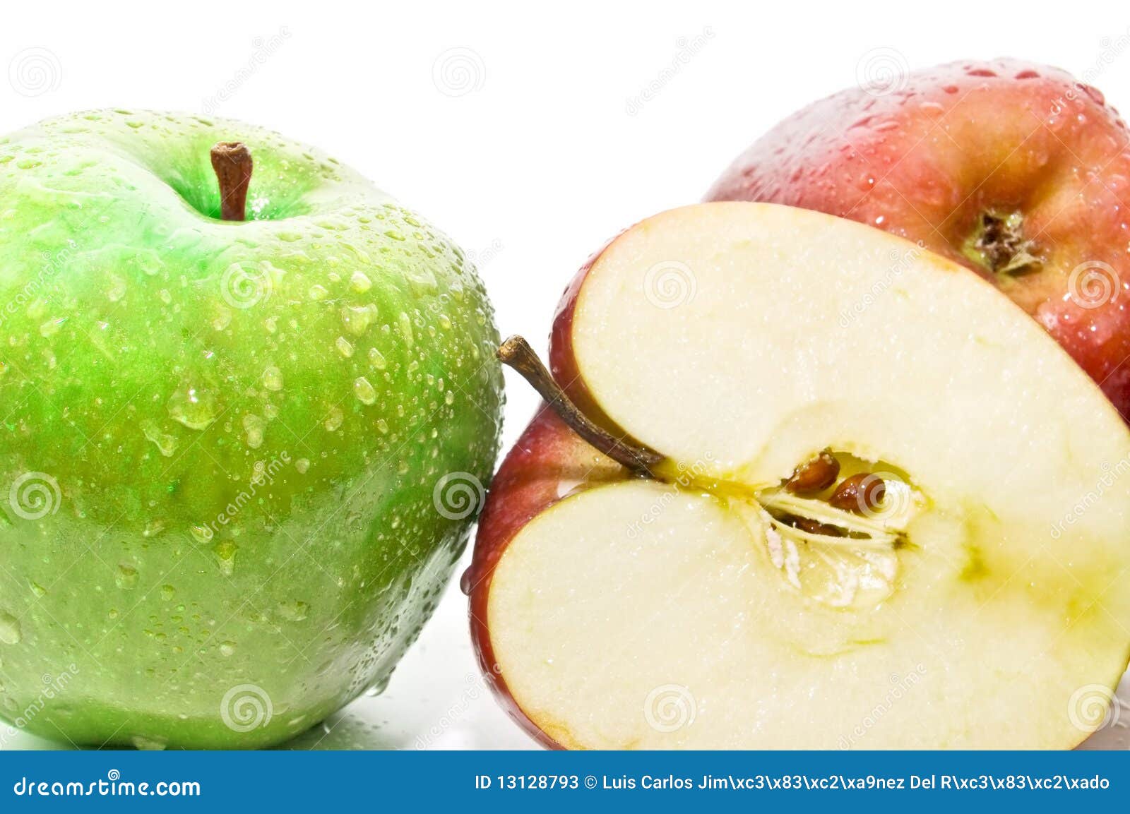 Close-up of Very Fresh Apples Stock Image - Image of healthy, decorate ...