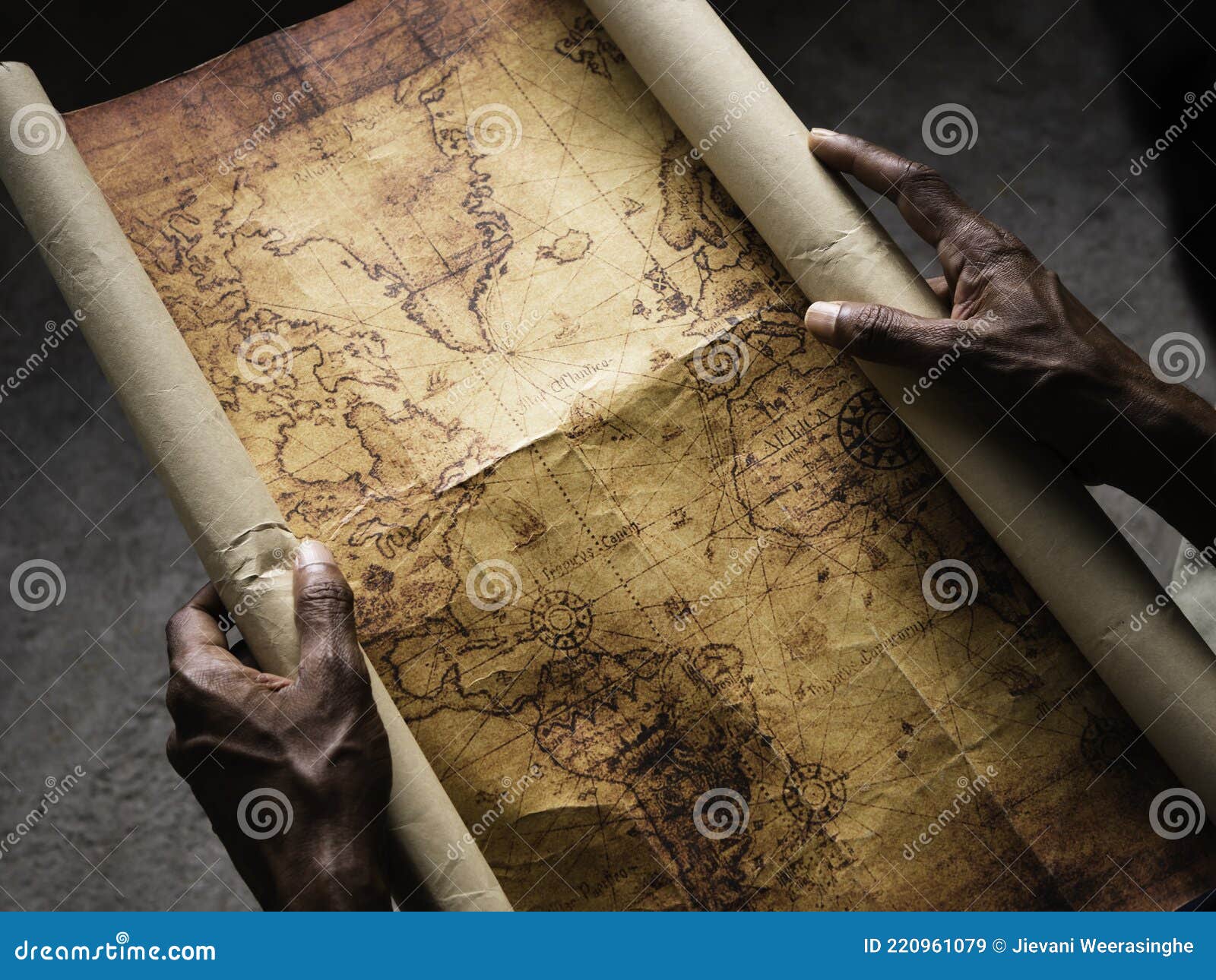 Close up of a old map stock image. Image of ancient - 220961079