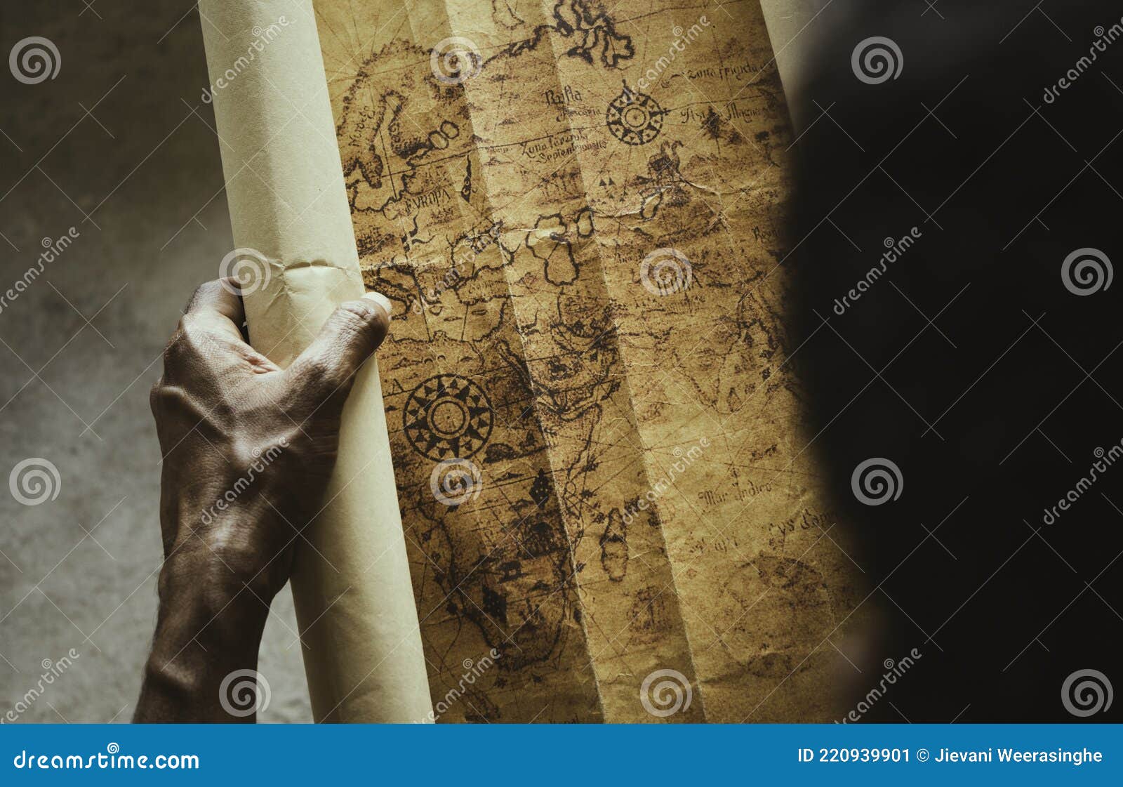 Very old vintage world map stock image. Image of grungy - 220939901