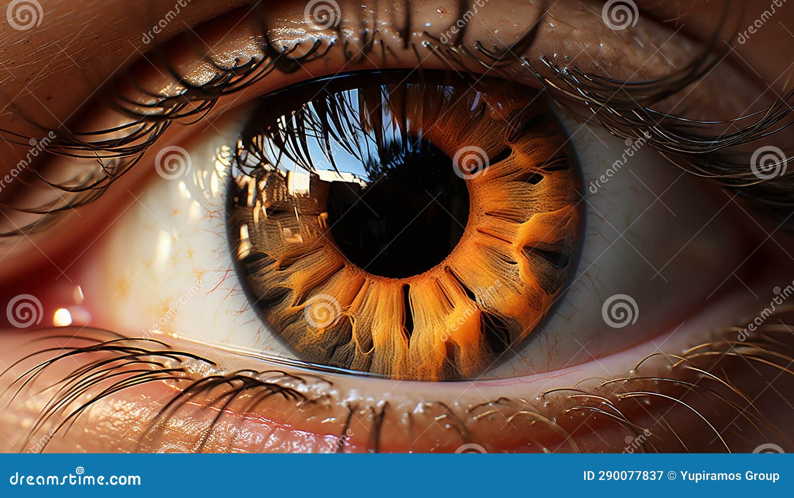 Close Up of a Vibrant Blue Iris, a Beautiful Optical Instrument ...