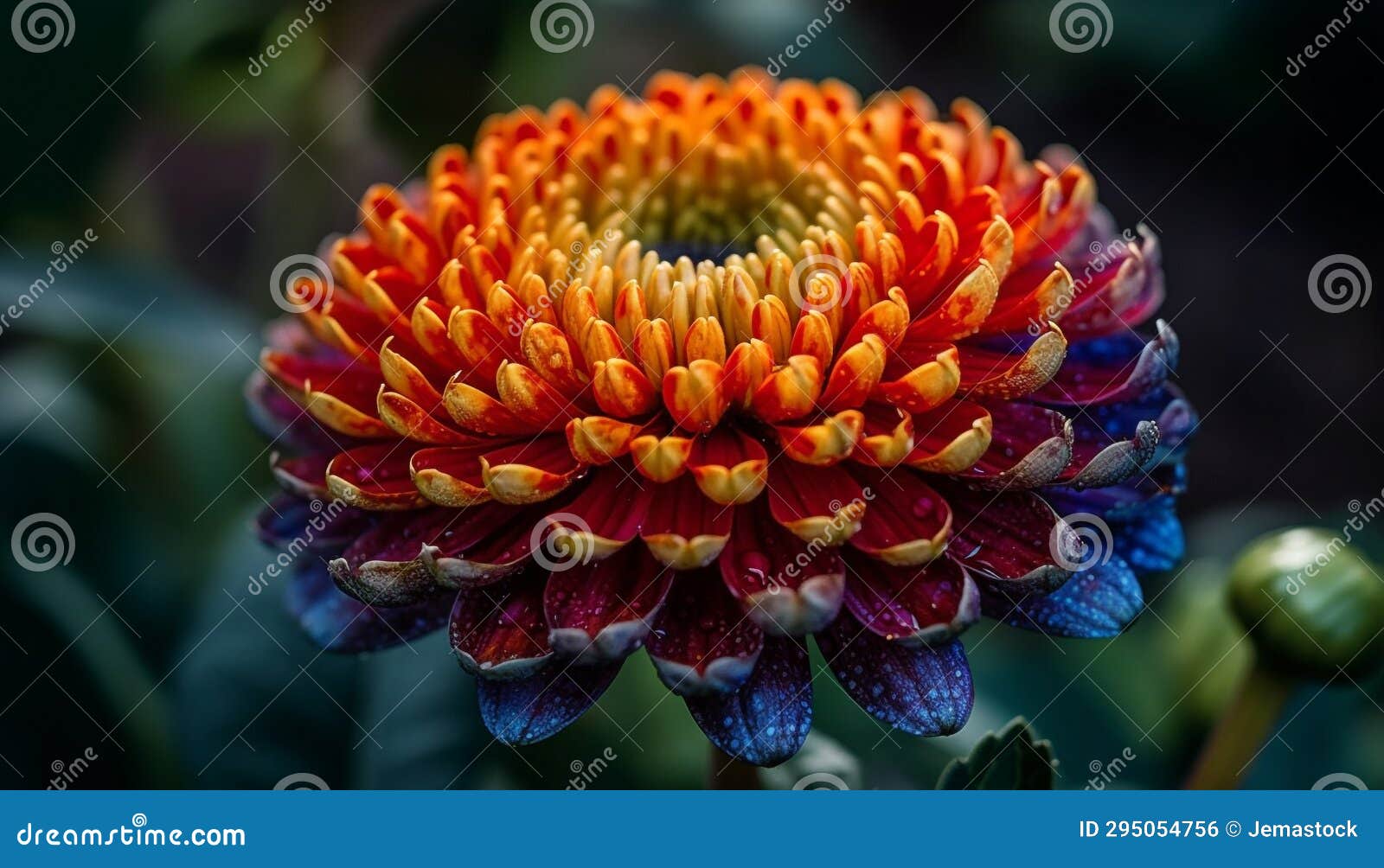 Close Up of a Vibrant, Multi Colored Flower in Nature Beauty Generated ...
