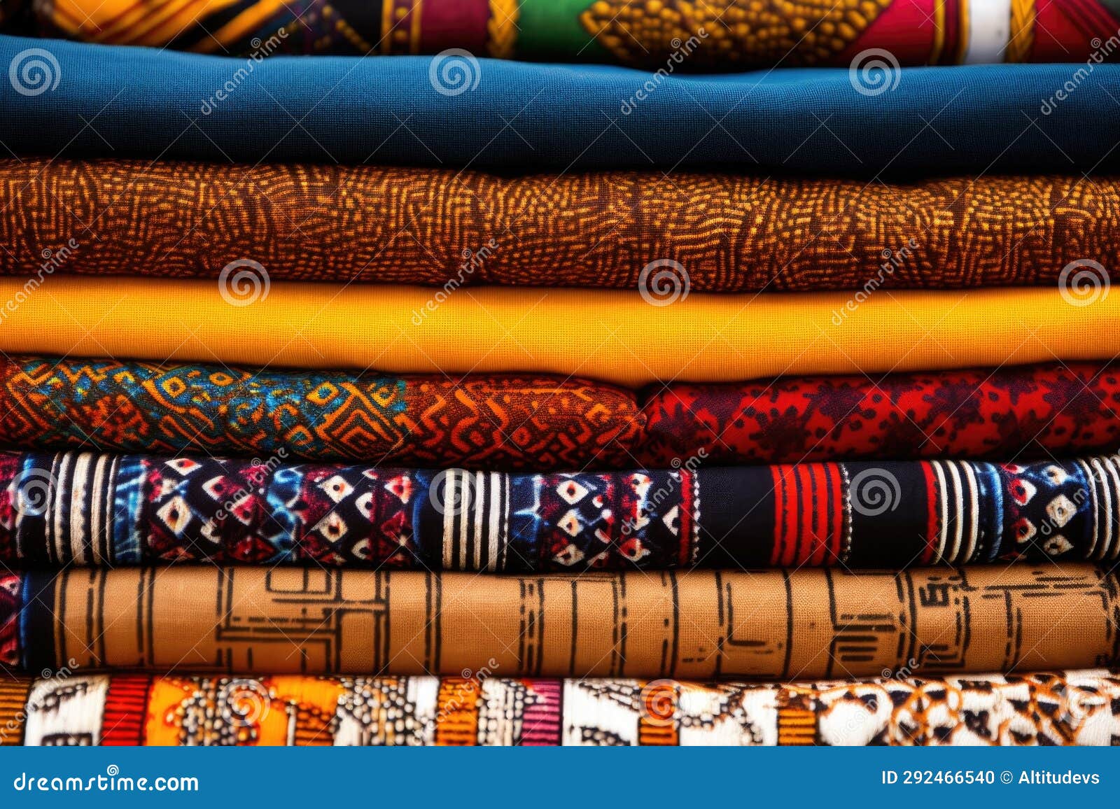 Close-up of Vibrant Traditional African Textiles Stock Photo - Image of ...
