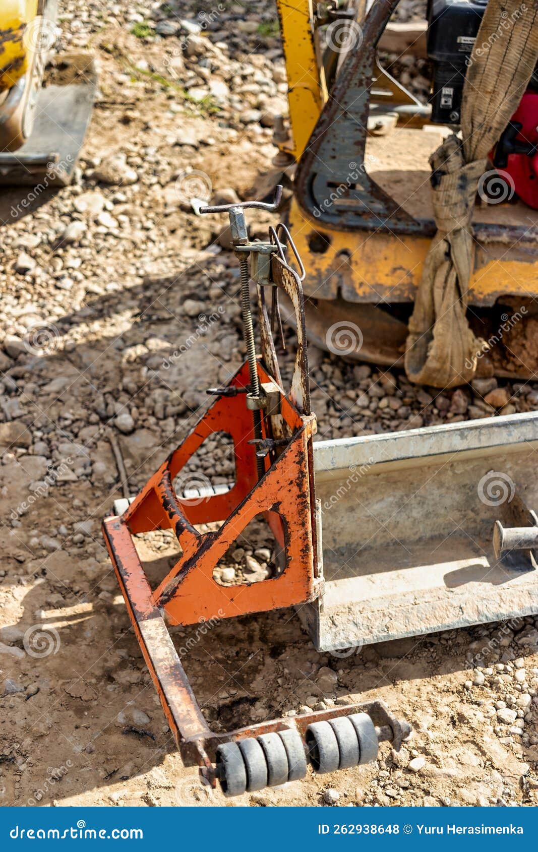 Close-up of a Vibrating Rack for Placing Concrete, Mortar or Asphalt ...