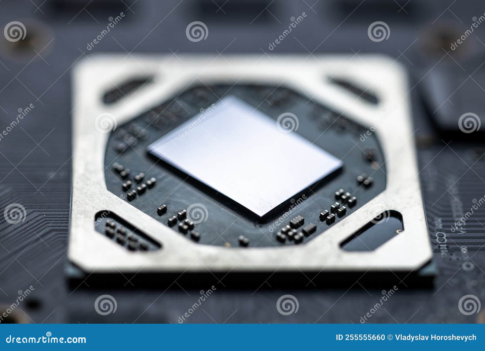 Close-up of Video Card Processor, Computer Technology Stock Photo ...