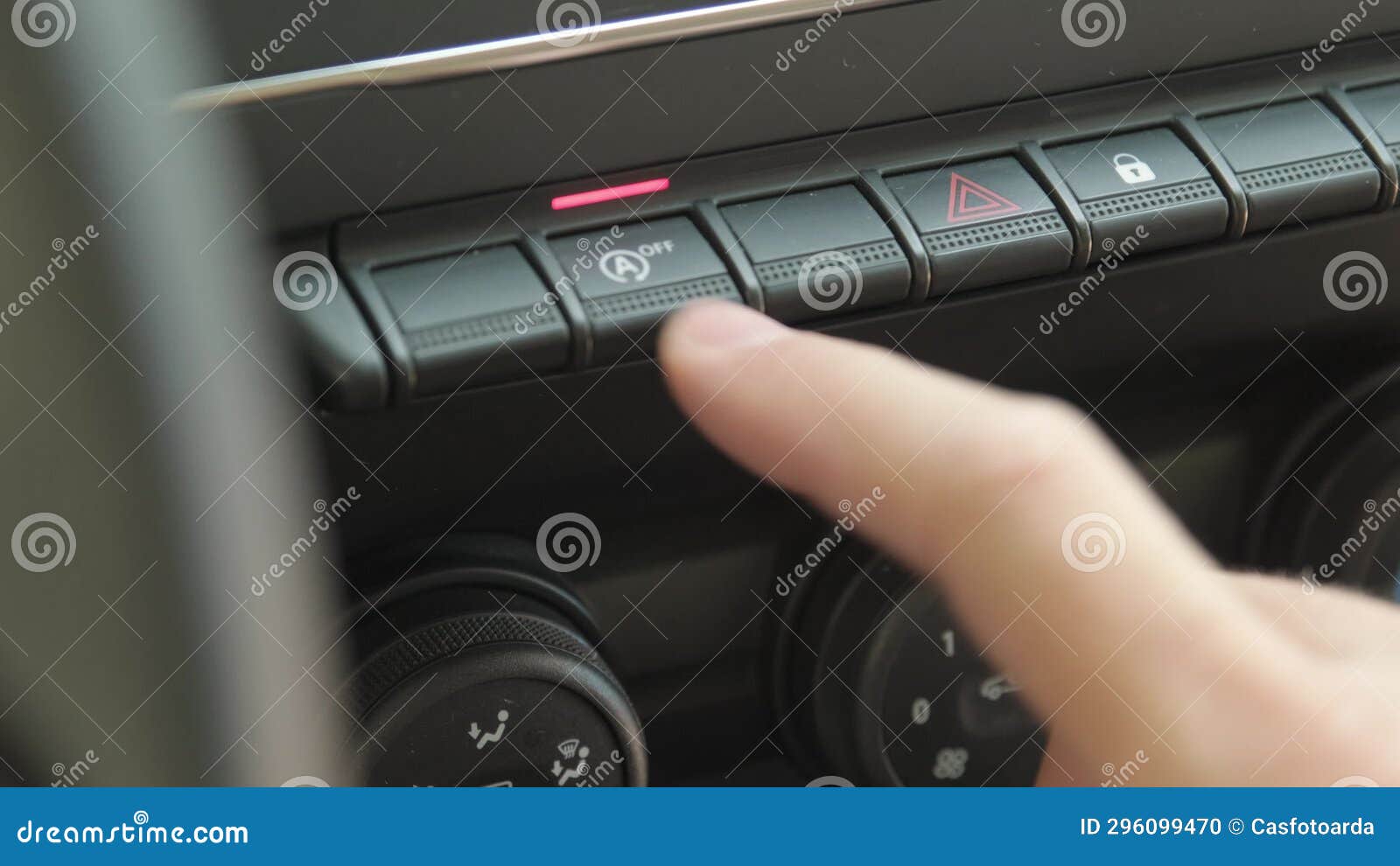 Driver Operating Start-stop Button in Car Stock Footage - Video of ...