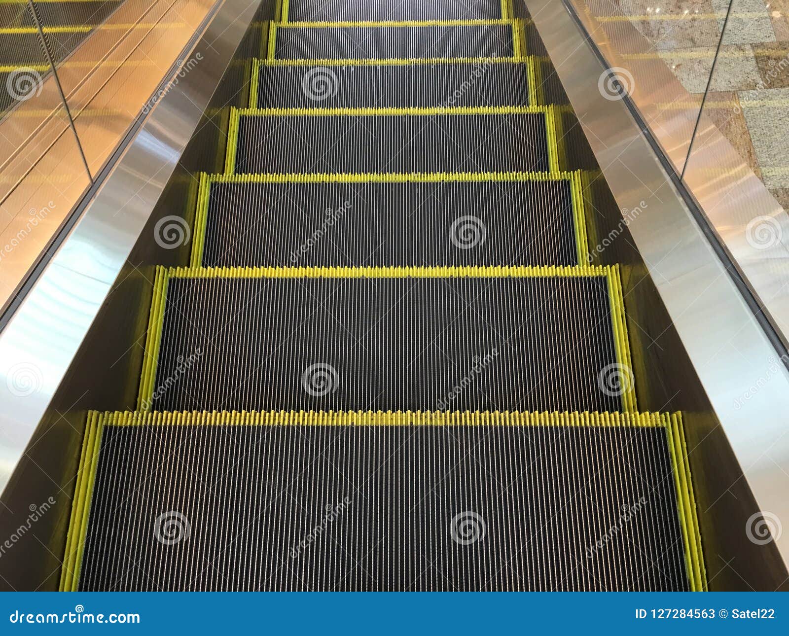 Modern Automatic Staircase Escalator. Stock Image - Image of climb ...