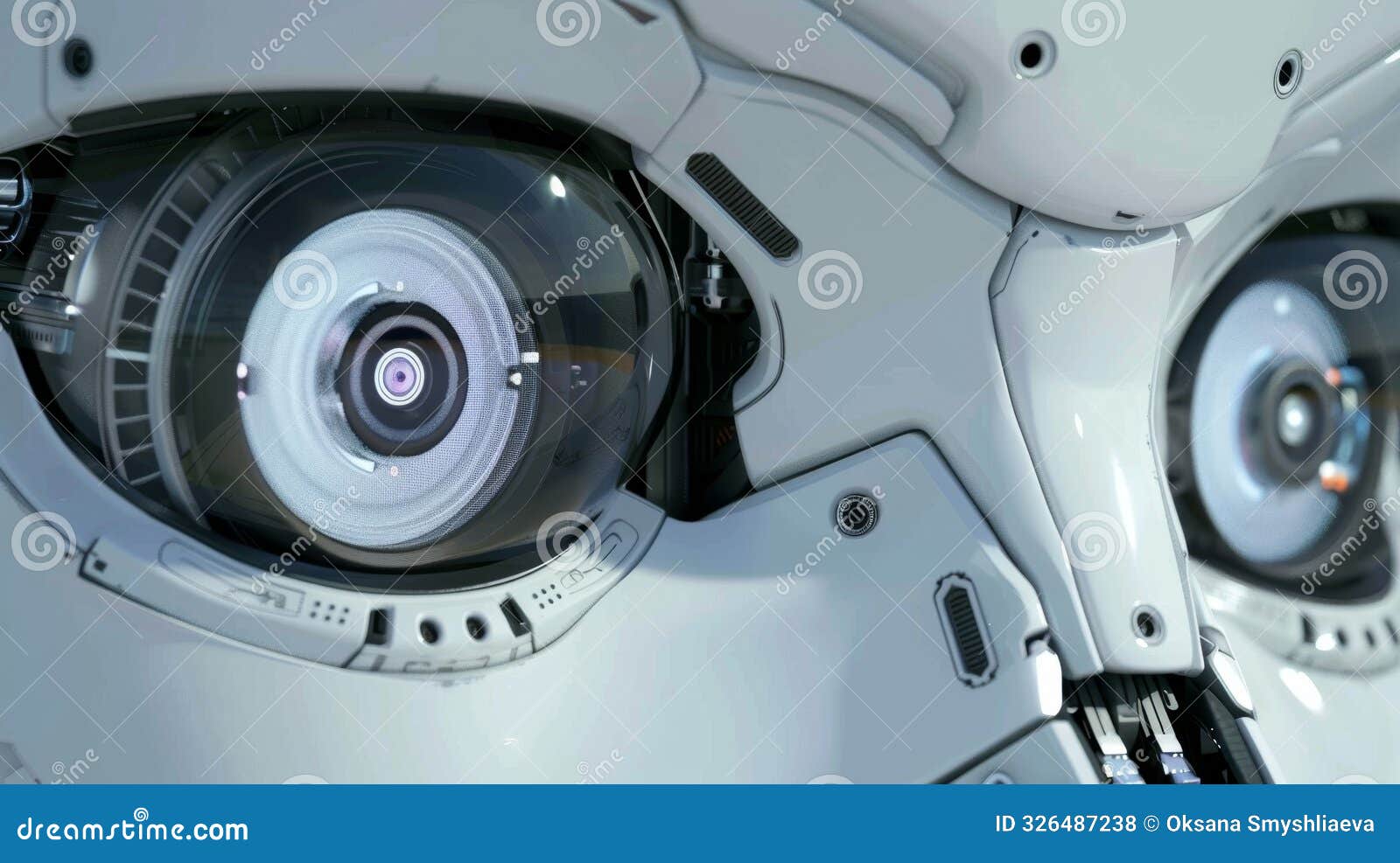 Close-up View of Advanced Robotic Eye in High-Tech Cyborg Stock Photo ...