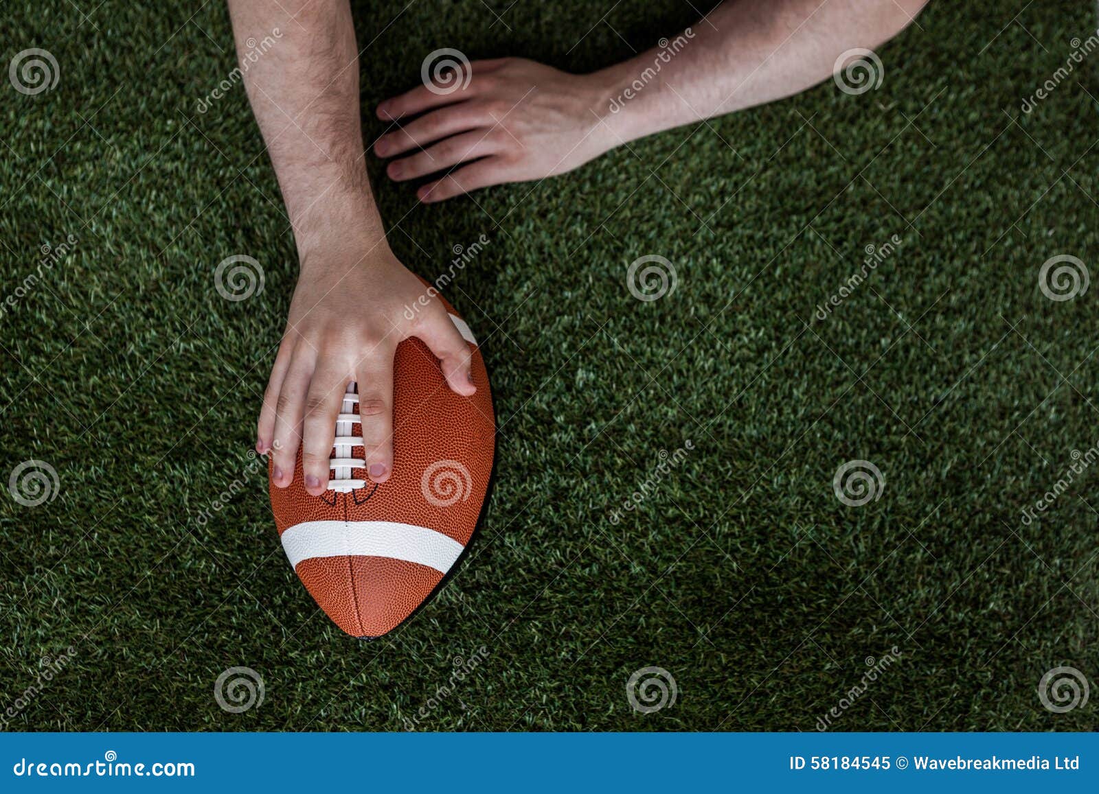 American Football Player Scoring a Touchdown Stock Image - Image of ...