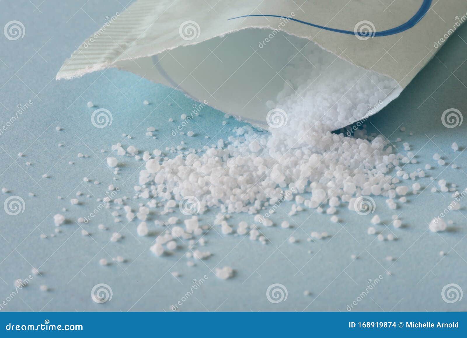 Artificial Sugar Spilled from a Packet Stock Photo - Image of food ...