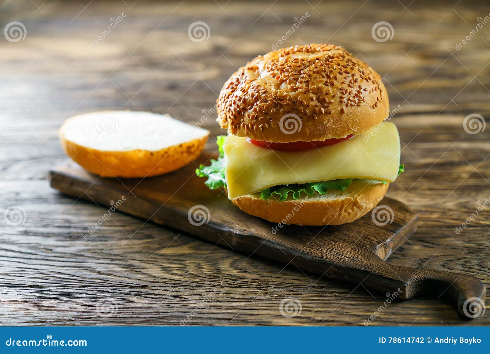 Close Up View of Assembling a Beef Hamburger Stock Photo - Image of ...