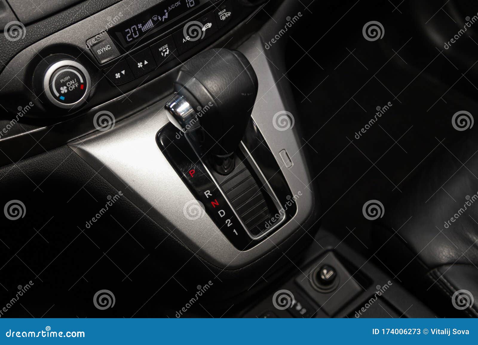 Close-up View of the Automatic Gearbox Lever Stock Image - Image of ...