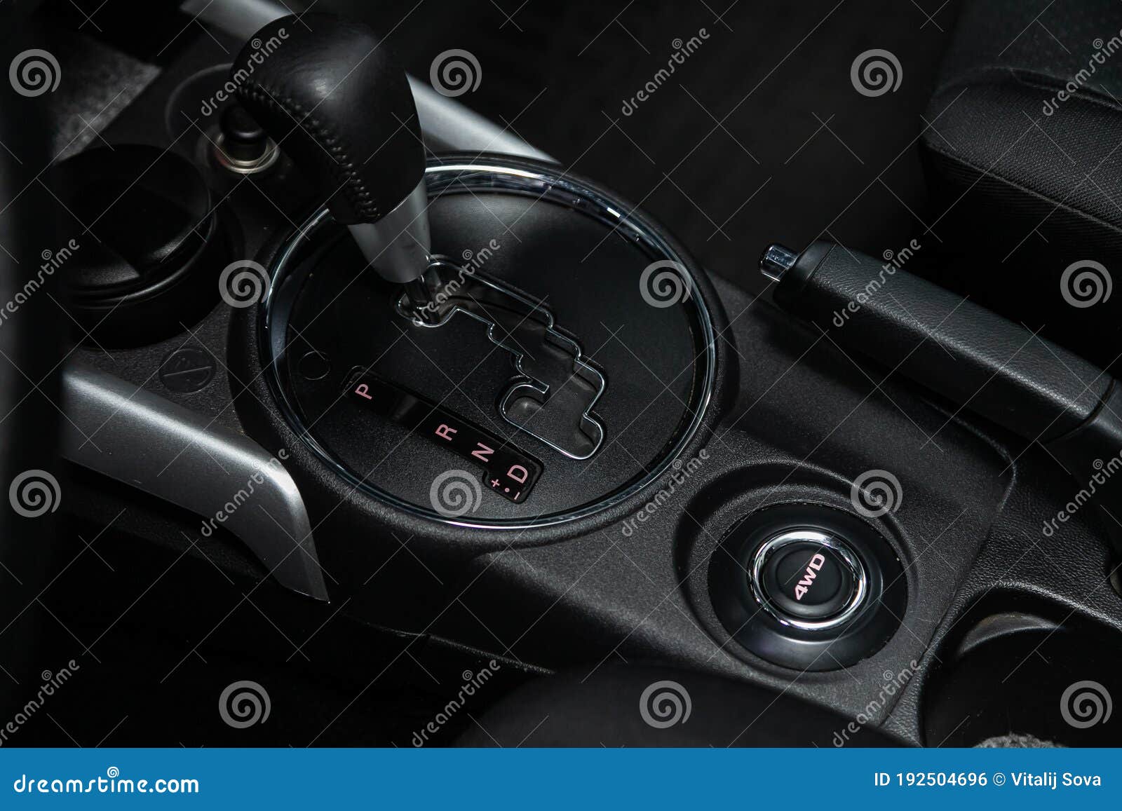 Close-up View of the Automatic Gearbox Lever. Stock Photo - Image of ...