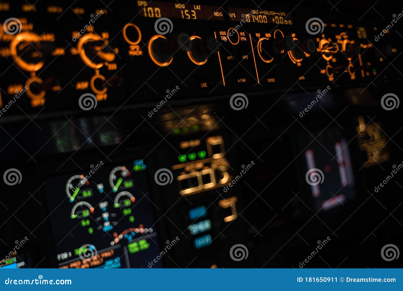 Close Up View of an Autopilot Panel Stock Image - Image of microchip ...